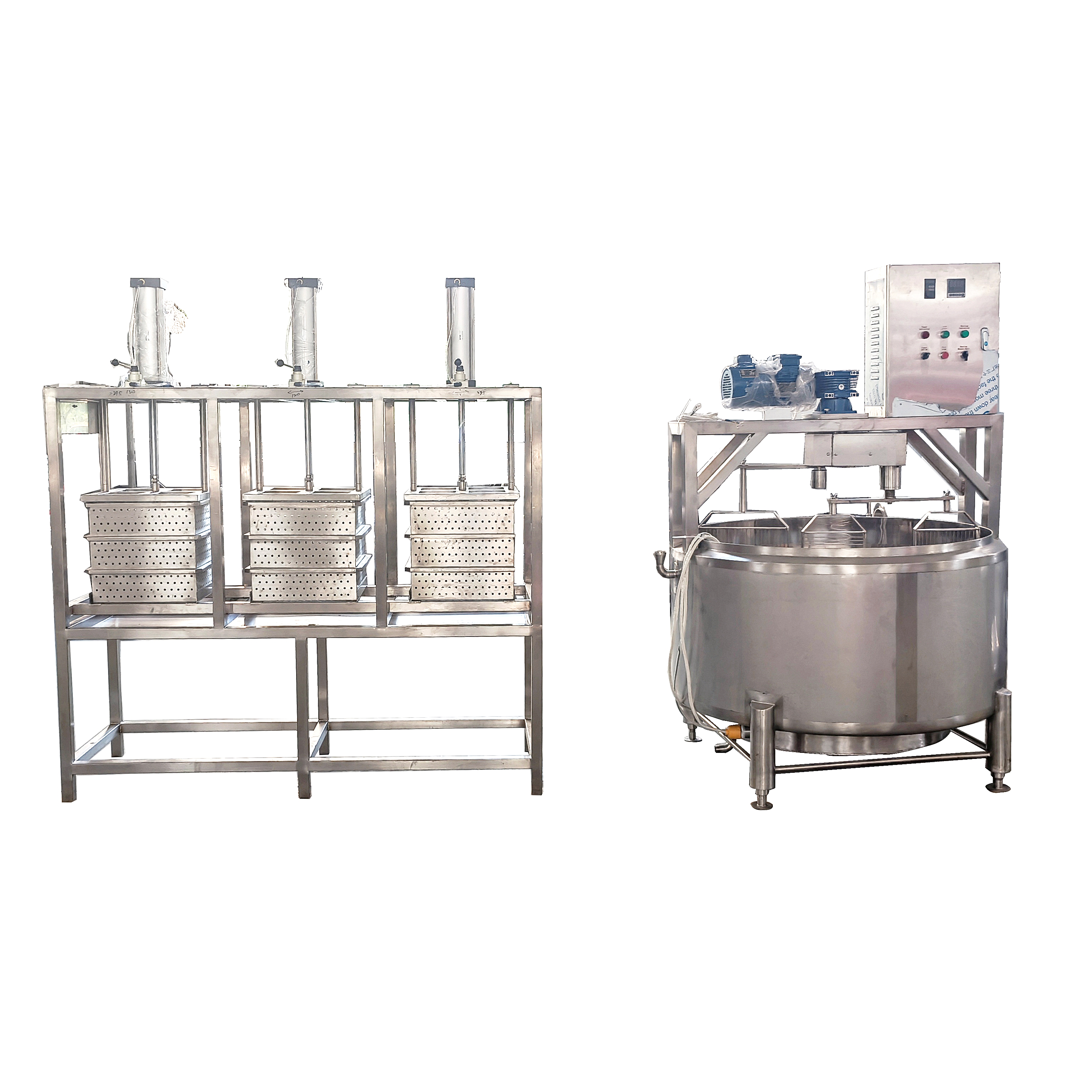 China stainless steel 304 white mozzarella cheese production line - Buy ...